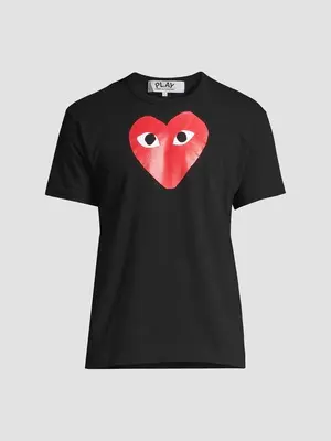 Play Comme Des Garcon Signature Logo Graphic T-shirt