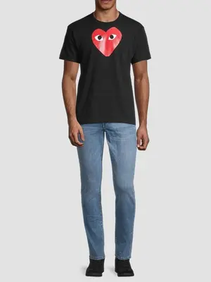 Play Comme Des Garcon Signature Logo Graphic T-shirt