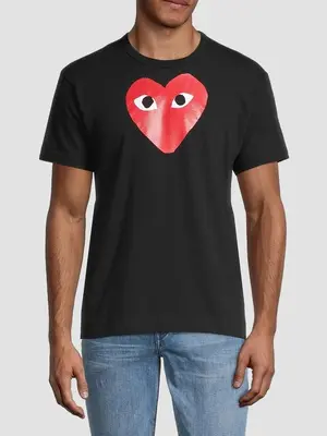Play Comme Des Garcon Signature Logo Graphic T-shirt