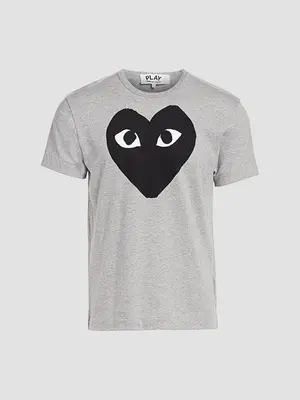 Play Comme Des Garcon Printed Cotton Tee