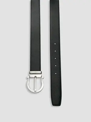 FERRAGAMO Gancio Buckle Adjustable Cut-to-size Reversible Belt
