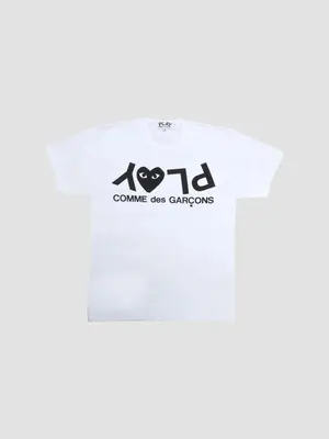 Play Comme Des Garcon Play Logo T-shirt - White