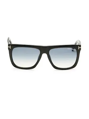 TOM FORD Men's Morgan 57MM Soft Square Sunglasses - Black Black