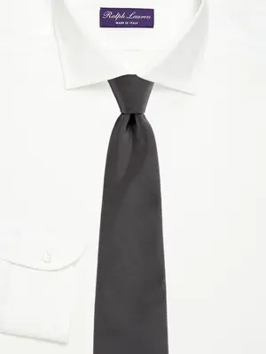 Ralph Lauren Purple Label Peau De Soie Silk Tie - Grey