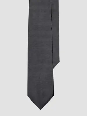 Ralph Lauren Purple Label Peau De Soie Silk Tie - Grey
