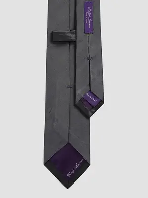 Ralph Lauren Purple Label Peau De Soie Silk Tie - Grey
