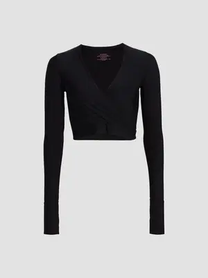 Commando Wrap Long Sleeve Cropped Top