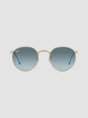 Ray-ban Rb3447 53mm Round Sunglasses Gold