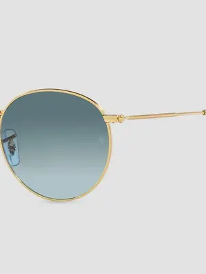 Ray-ban Rb3447 53mm Round Sunglasses - Gold