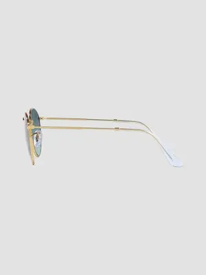 Ray-ban Rb3447 53mm Round Sunglasses - Gold