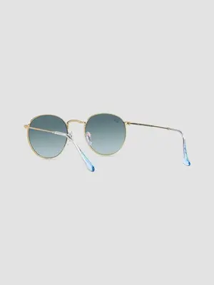 Ray-ban Rb3447 53mm Round Sunglasses - Gold
