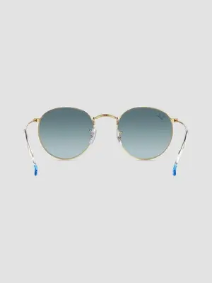 Ray-ban Rb3447 53mm Round Sunglasses - Gold