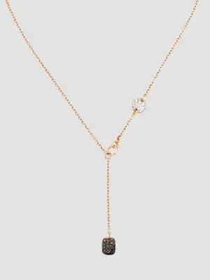 Pomellato Sabbia 18k & Tri-color Diamond Lariat Necklace - White Diamond