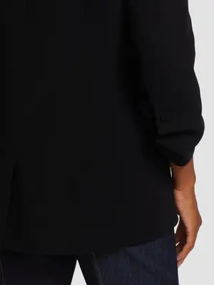 Cinq À Sept Khloe Crepe Ruched Blazer - Black