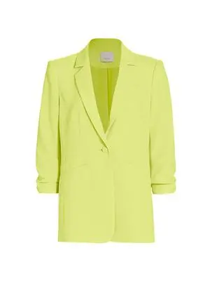 Cinq À Sept Khloe Crepe Ruched Blazer Key Lime