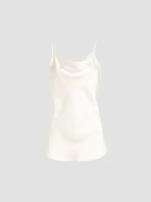 Cinq À Sept Marta Silk Cowlneck Cami Top - Ivory