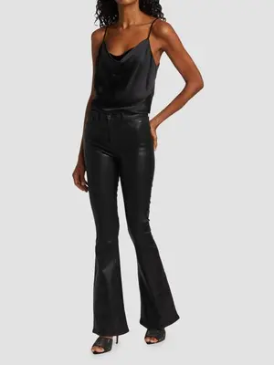L'Agence Marty Coated Ultra High-rise Jeans - Black