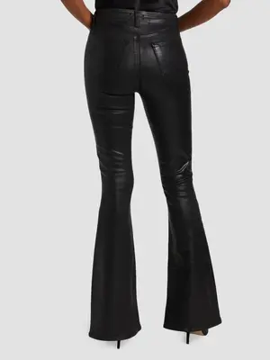 L'Agence Marty Coated Ultra High-rise Jeans - Black