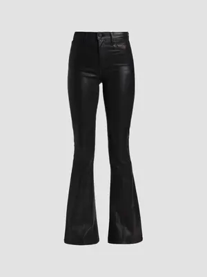 L'Agence Marty Coated Ultra High-rise Jeans - Black
