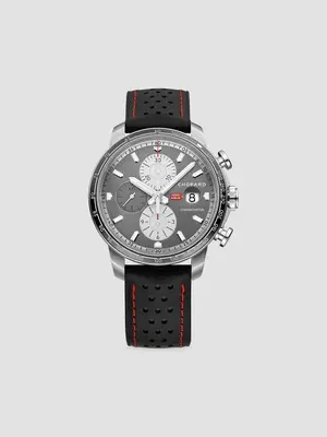 Chopard Mille Miglia Stainless Steel & Leather Chronograph Watch - Black