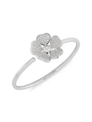 Chopard Happy Hearts Flowers 18k & Diamond Bangle