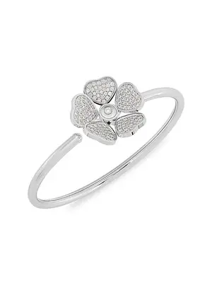 Chopard Happy Hearts Flowers 18k & Diamond Bangle
