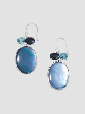 Ippolita Luce Sterling & Multi-stone Drop Earrings - Blue
