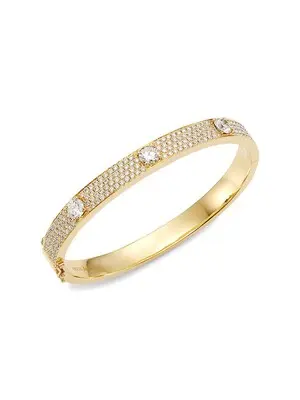 ANITA KO 18k & 3.56 Tcw Diamond Bangle - Yellow Gold