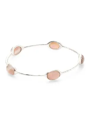 Ippolita 925 Rock Candy In Brown Shell Doublet Bangle - Silver