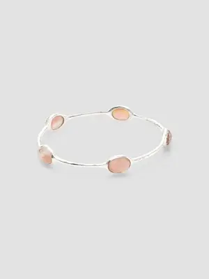 Ippolita 925 Rock Candy In Brown Shell Doublet Bangle - Silver