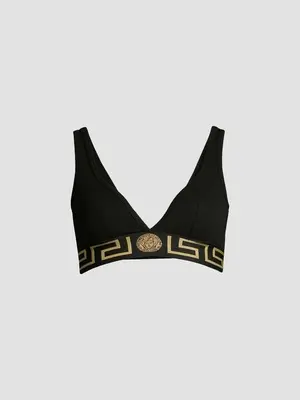 Versace Greca Border Bralette - Black