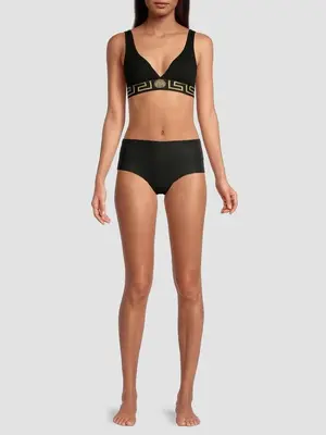 Versace Greca Border Bralette - Black