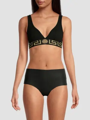Versace Greca Border Bralette - Black