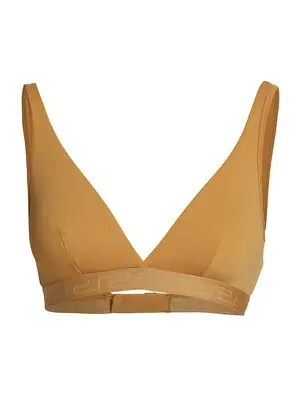 Versace Greca Border Bralette Brown