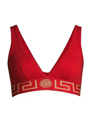 Versace Greca Border Bralette Red
