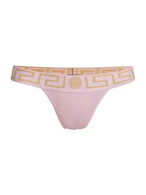 Versace Greca Border Thong Light Pink