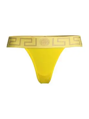 Versace Greca Border Thong Yellow