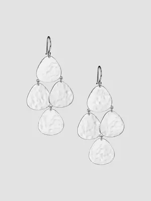 Ippolita 925 Classico Crinkle Nomad Cascade Earrings - Silver
