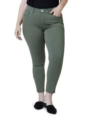 SLINK JEANS Women's Mid-Rise Jeggings - Pine  - Pine
