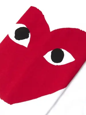 Play Comme Des Garcon Play Logo Long-sleeve Cotton Tee