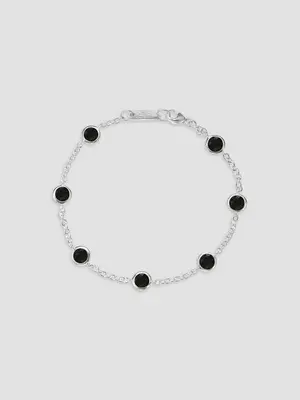 Ippolita Lollipop Sterling & Mother-of-pearl Station Link Bracelet - Black
