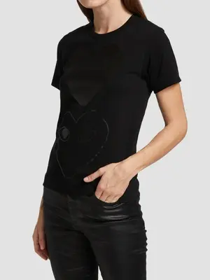 Play Comme Des Garcon Double Heart Graphic T-shirt