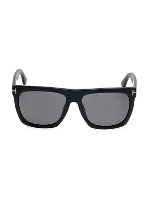TOM FORD Men's Morgan 57MM Square Sunglasses - Black Black