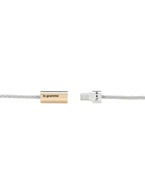 Le Gramme 7g Polished Bicolor Sterling & 18k Yellow Gold Cable Bracelet