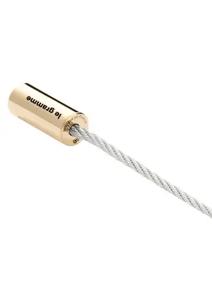 Le Gramme 7g Polished Bicolor Sterling & 18k Yellow Gold Cable Bracelet