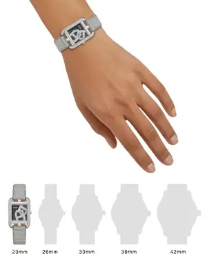 Hermès Cape Cod 31mm Chain D'ancre Stainless Steel, Diamond & Alligator Strap Watch