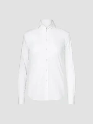 Ralph Lauren Iconic Style Charmain Stretch Sateen Shirt - White