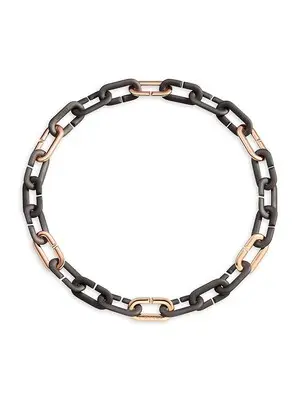 Vhernier Mon Jeu 18k & Titanium Chain Necklace