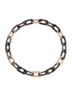 Vhernier Mon Jeu 18k & Titanium Chain Necklace