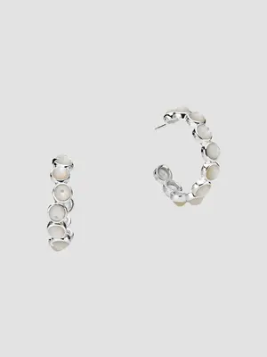 Ippolita Lollipop Sterling & Mother-of-pearl All-stone Mini Hoop Earrings - Silver